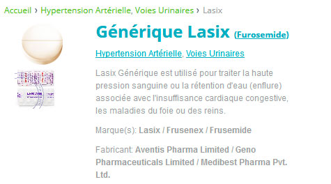 Lasilix 40 mg generique — prescrit pour